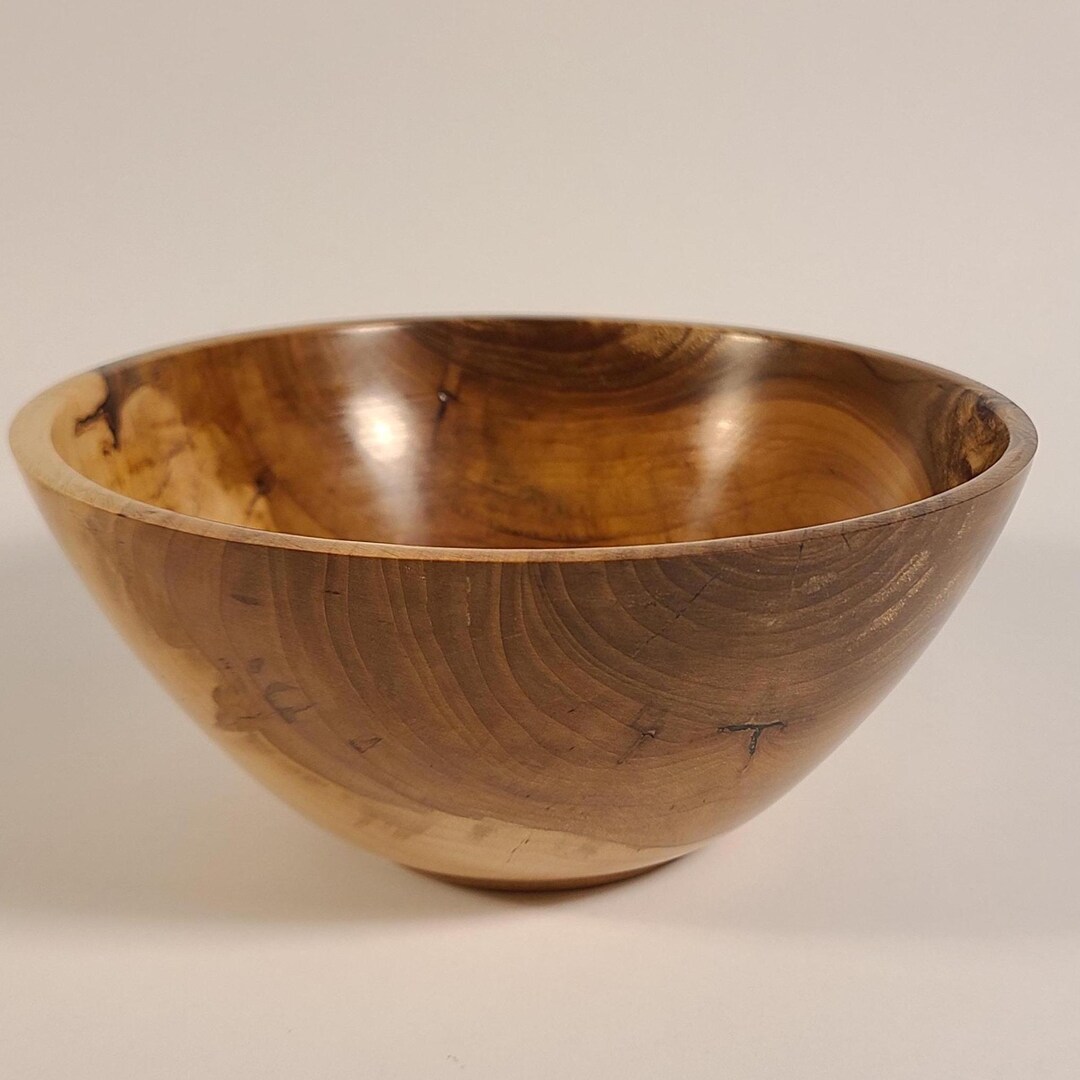 Medium Hand Turned Apple Tree Wood Bowl by Simplynaturalcraft (s/n ...