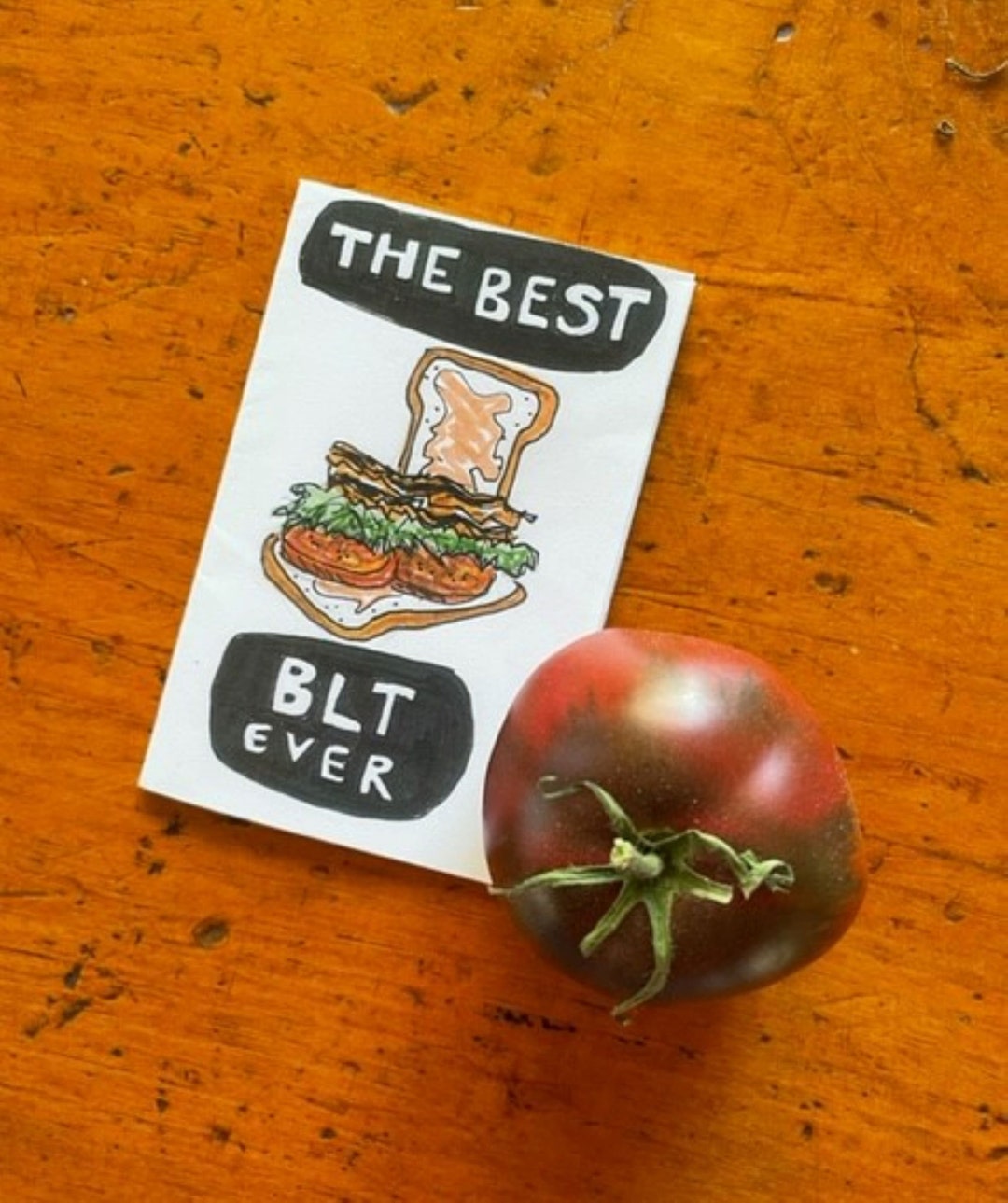 The Best BLT Ever Zine, Artist Zine, Food Zine, Tomatoes, Sandwich Art ...