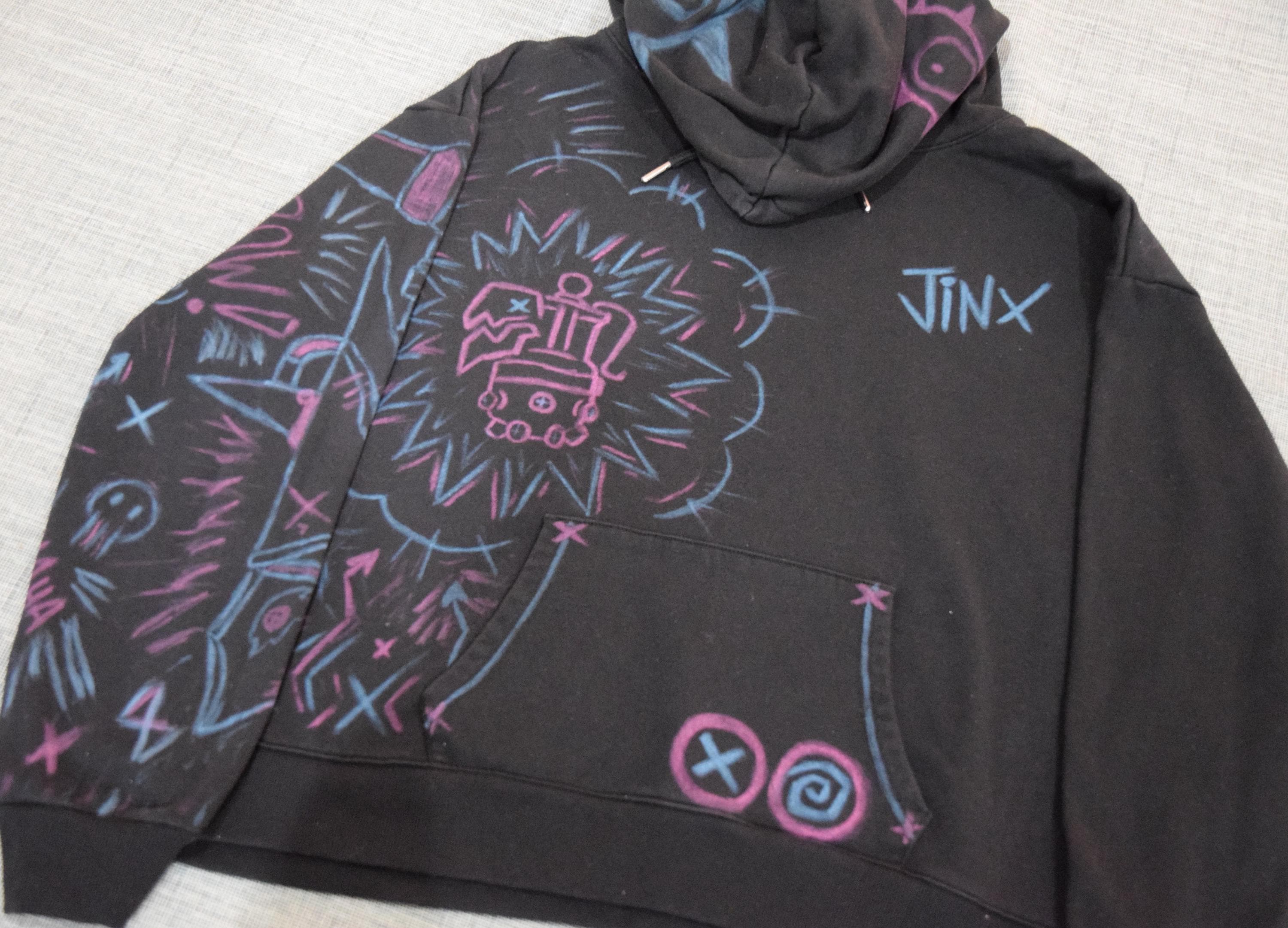 Hand-drawn Arcane Jinx Hoodie - Etsy