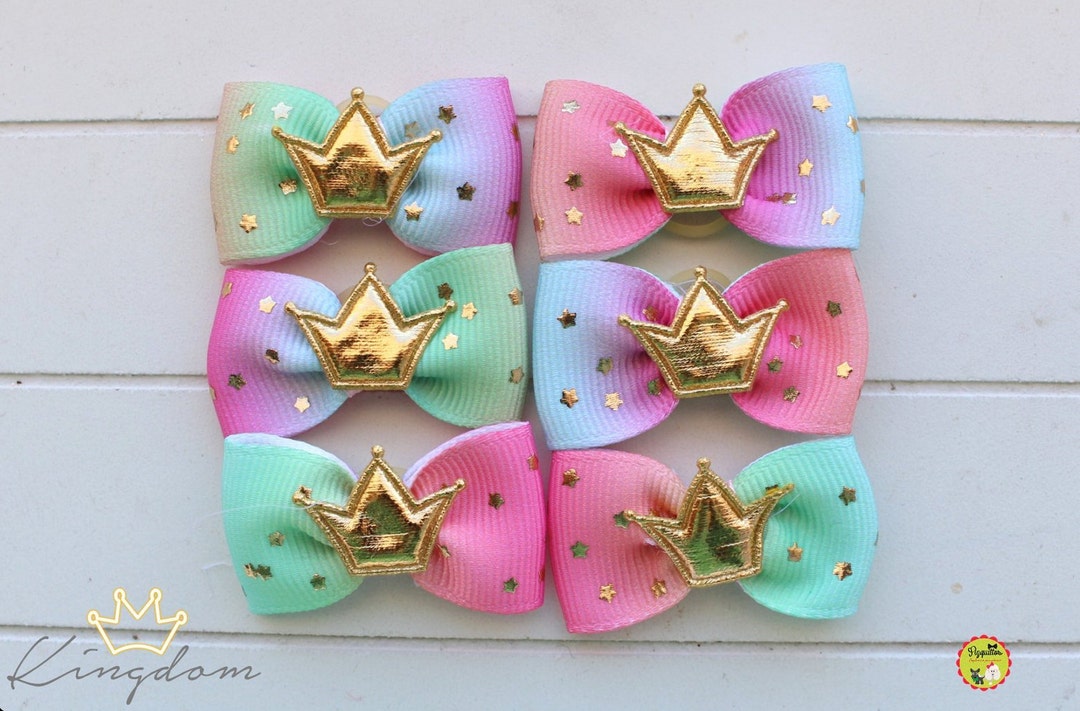 Dog Hair Bows, Dogs Hair Bows, Crown Gold, Dog Grooming Bows, Pet Show ...