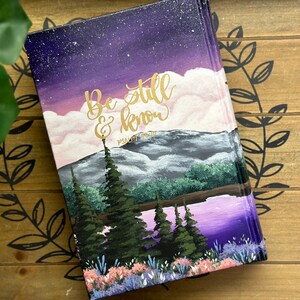 Hand Painted Holy Bible // Semi-custom // Iris Nightfall - Etsy