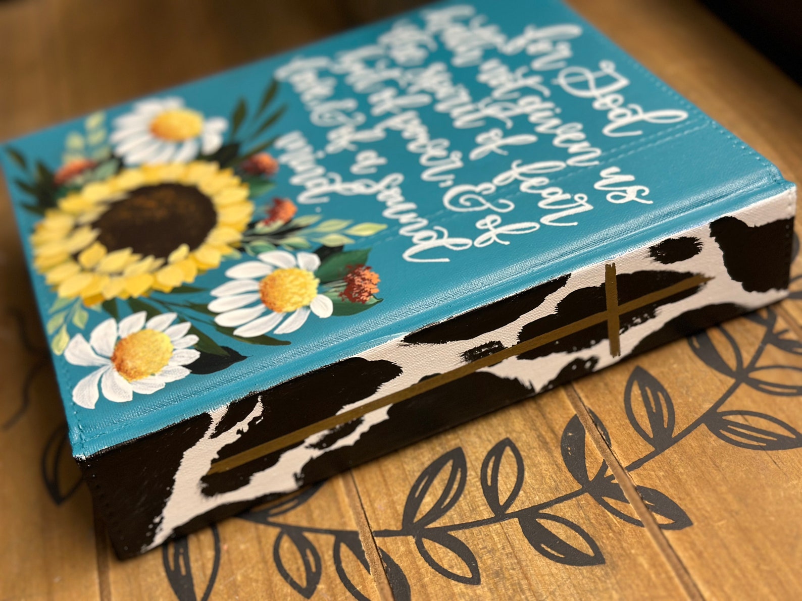 Hand Painted Holy Bible // Semi-custom // Cow Country - Etsy