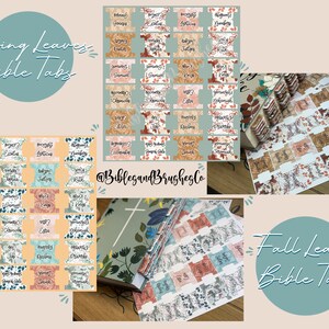 Themed Bible Tabs // Floral // Cow Print // Cat Print // Greenery - Etsy