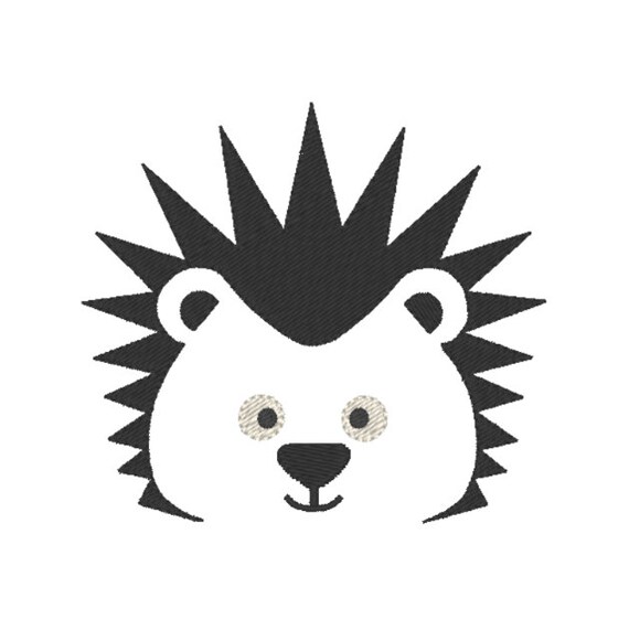 Diseño de bordado de erizo ITH / Diseño de bordado facial - Etsy España