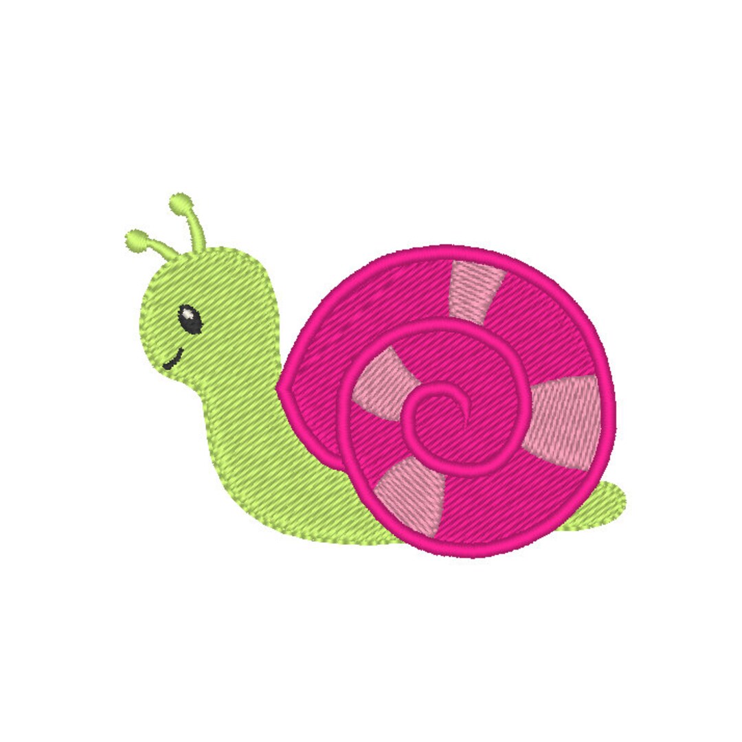 Snail Embroidery Design ITH - Etsy