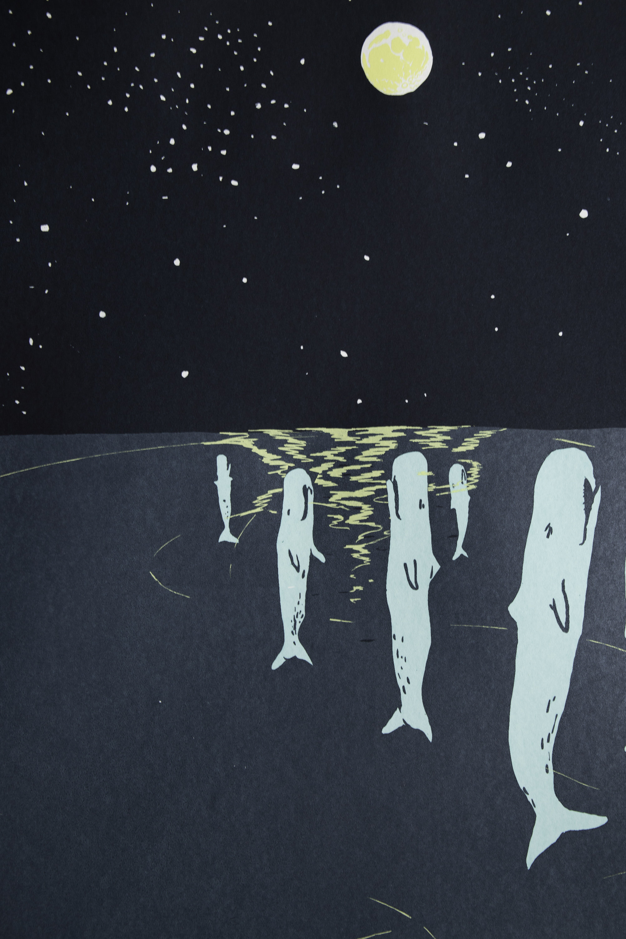 Goodnight Whales BIG IV Limited Edition, Handmade Silkscreen Print - Etsy