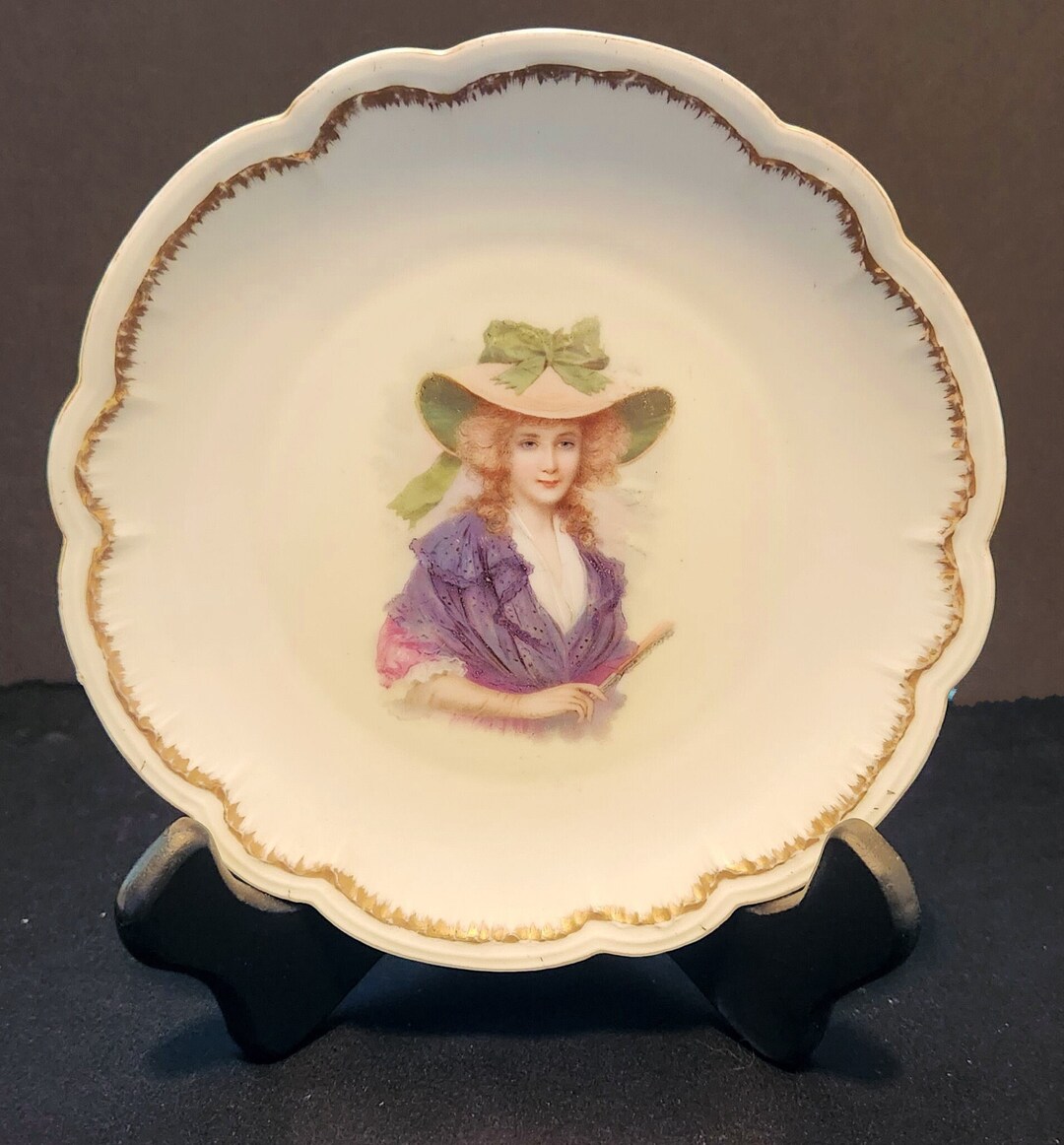 Moschendorf Bavaria Crown Portrait Plate / Vintage / Rare Markings ...