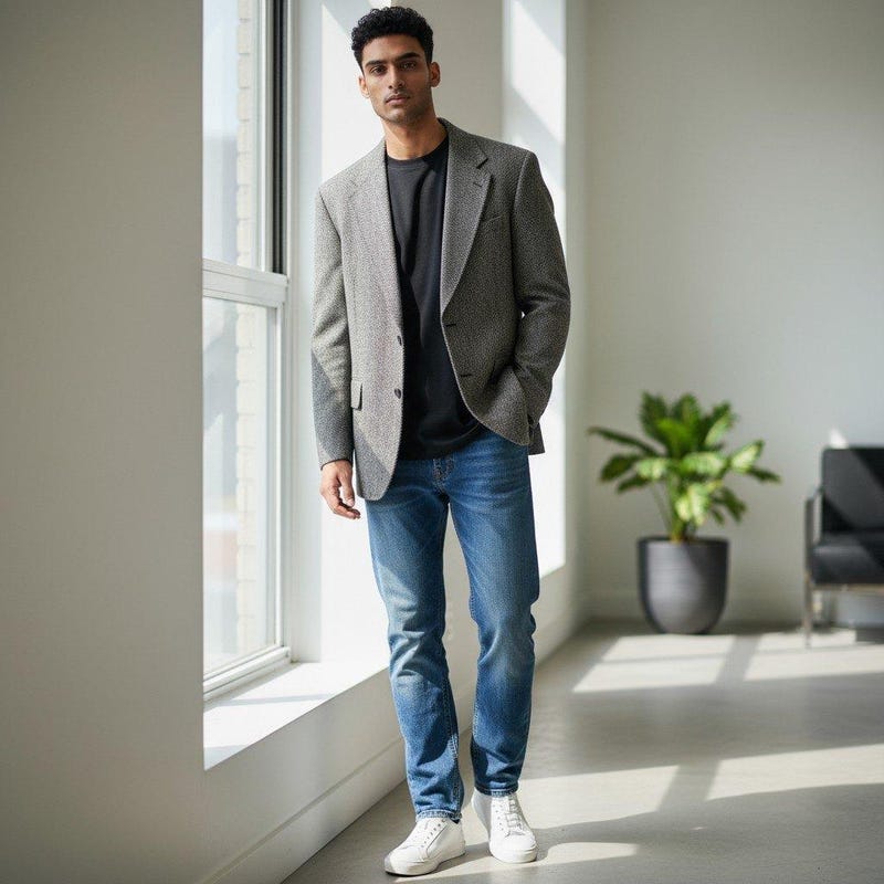 Brown Tweed Jacket Mens 40 - Etsy