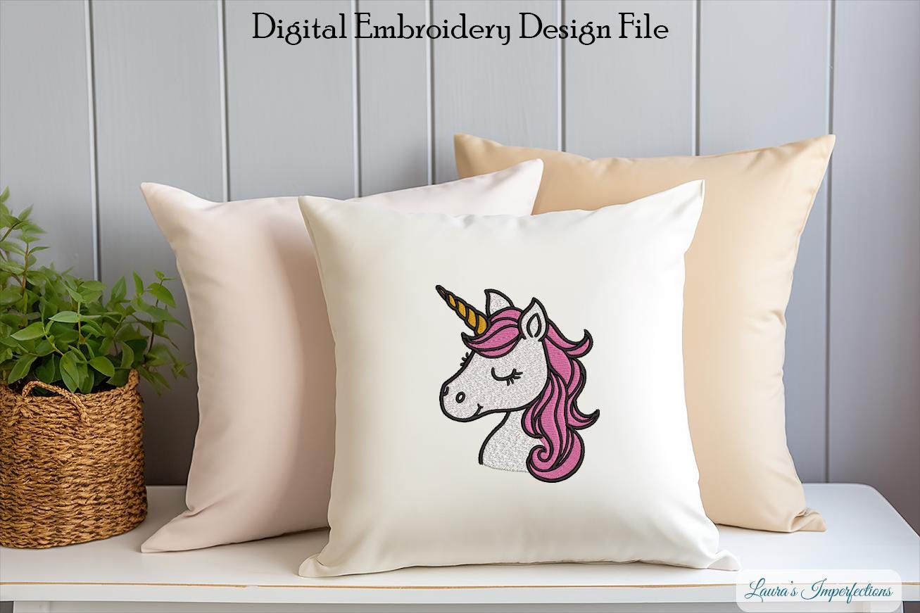Unicorn Machine Embroidery Design 2 Sizes - Etsy