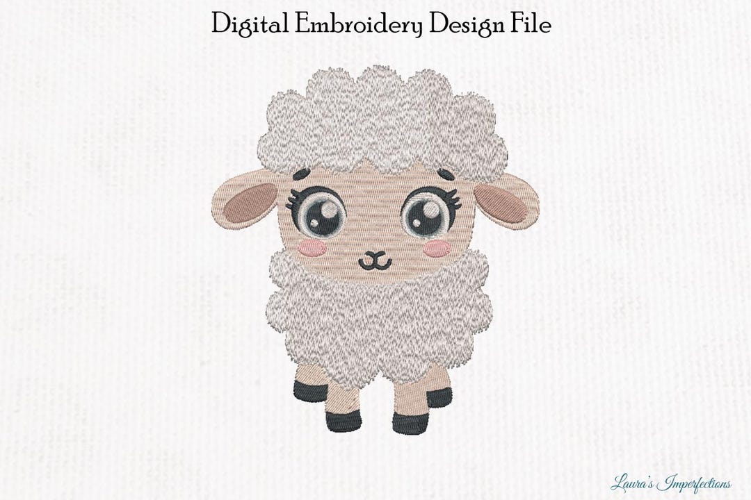 Lamb Machine Embroidery Design 2 Sizes - Etsy