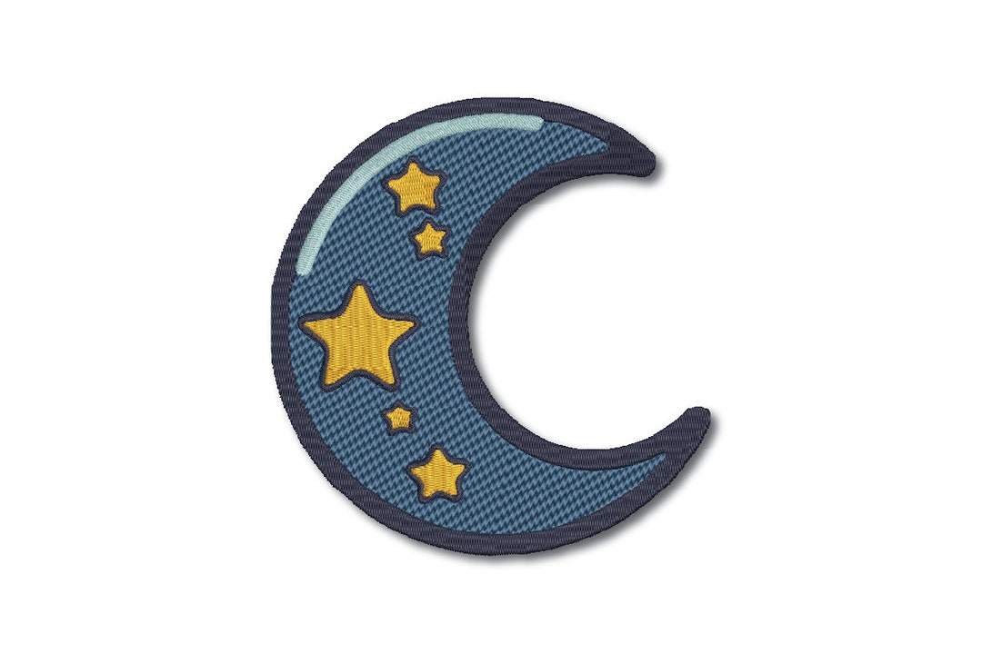 Moon | Machine Embroidery Design 3 Sizes - Etsy