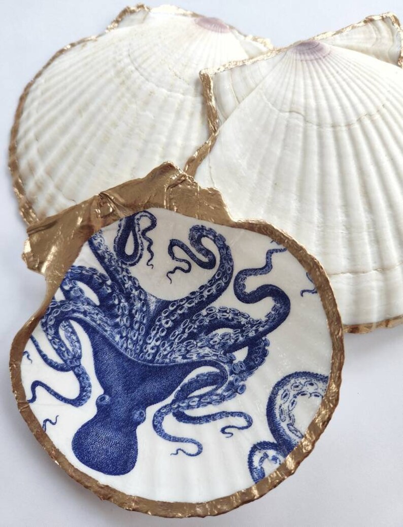 Scallop Shell Ring Dish Jewelry Tray Beach Themed Gift - Etsy