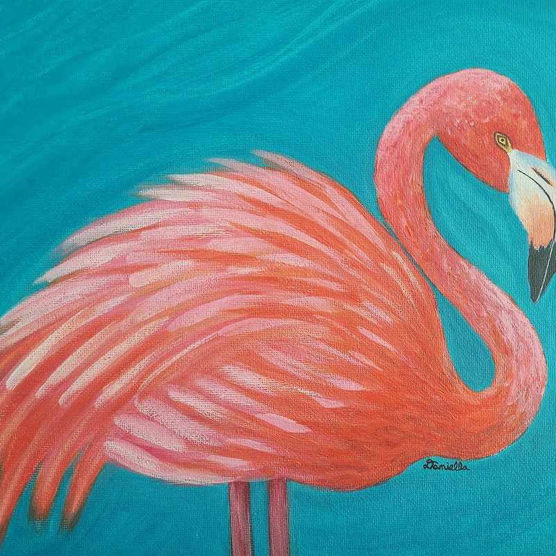Flamingo Art - Etsy