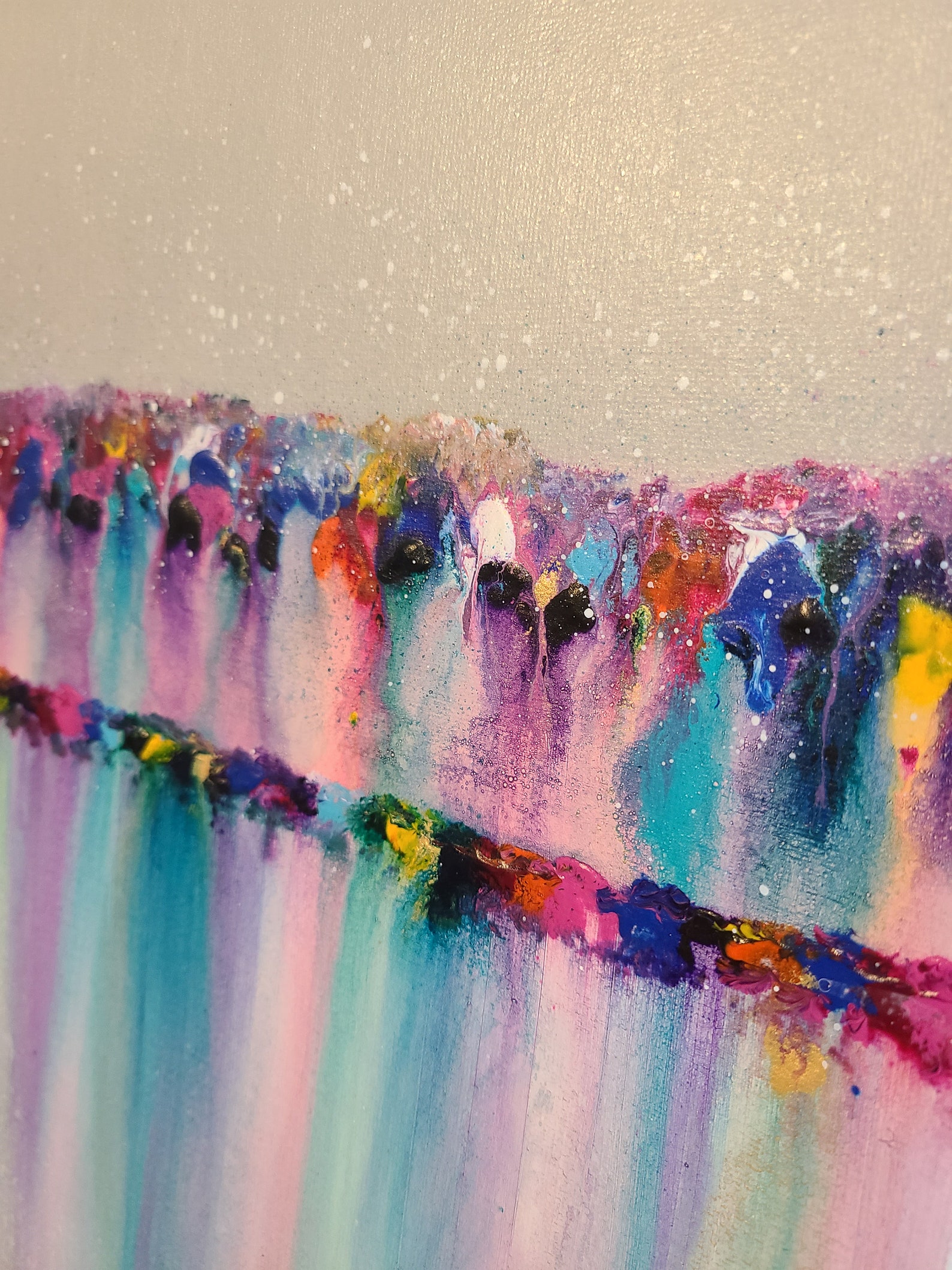 Colorful Contemporary Art Modern Drip Art Vibrant Abstract - Etsy