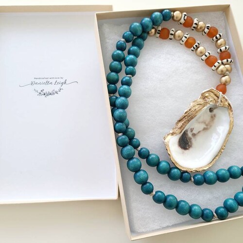 Natural Oyster Shell Necklace - Etsy