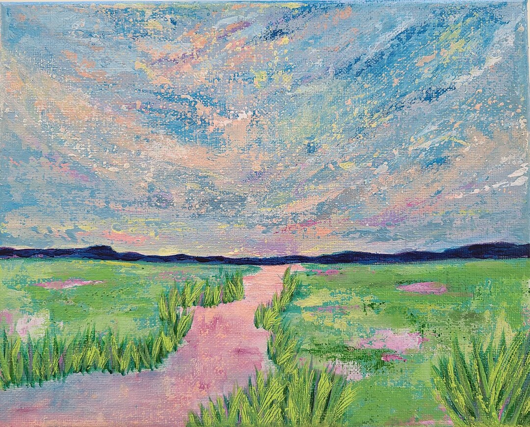 Marsh Art, Lowcountry Marsh Landscape, Marsh Painting, Charleston Gift ...