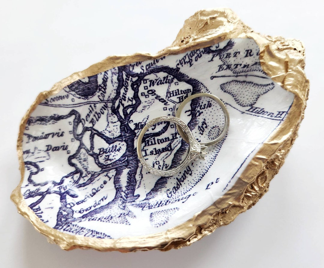 Hilton Head Island Oyster Shell Ring Dish, Bridal Shower Favors ...