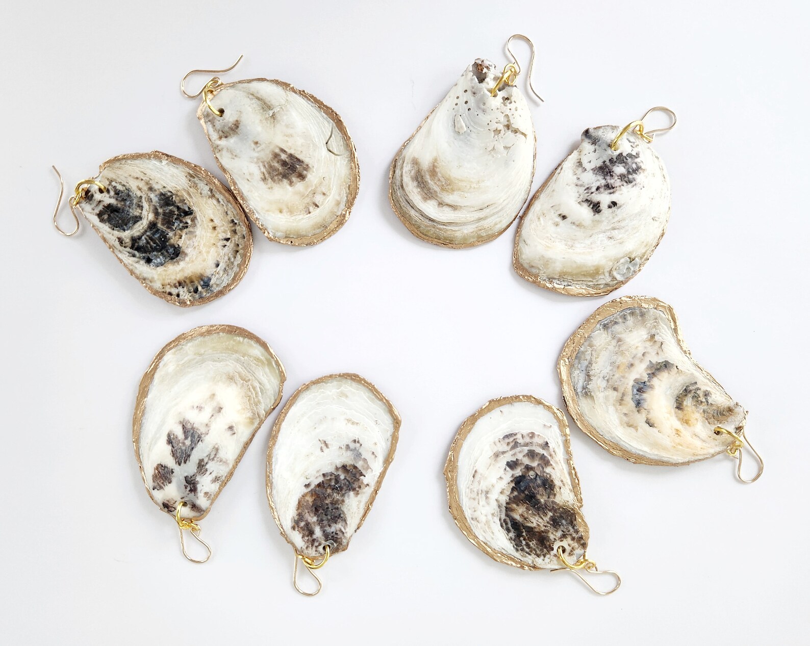 Oyster Shell Earrings, Beachy Jewelry, Personalized Coastal Jewelry ...
