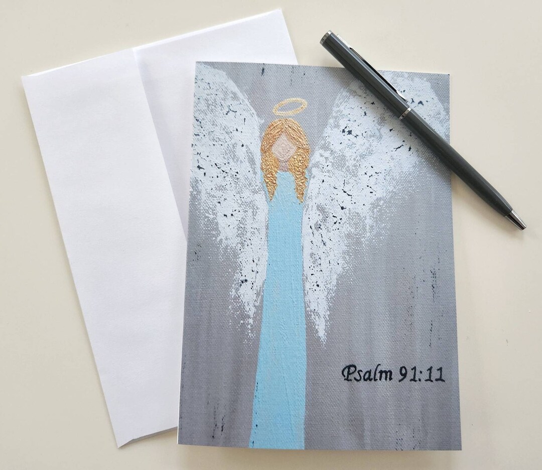Angel Greeting Card - Original Art Cards - Spiritual Card - Stationery ...