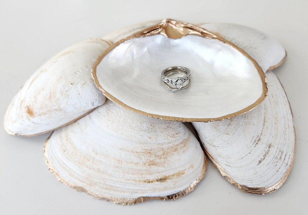 Shell Ring Dish, Coastal Bachelorette Gifts, Beachy Wedding Favors ...