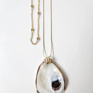 Dainty Gold Oyster Shell Necklace Oyster Shell Jewelry - Etsy
