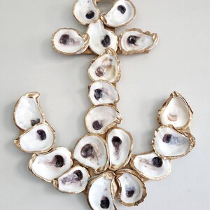 Oyster Shell Anchor Art Nautical Décor Beach House Decor - Etsy