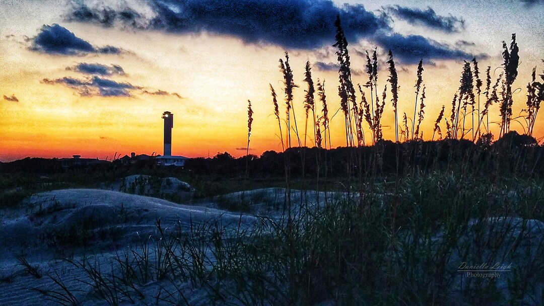 Summer Sunset at Dusk on Sullivan's Island, Coastal SC Beach Print ...