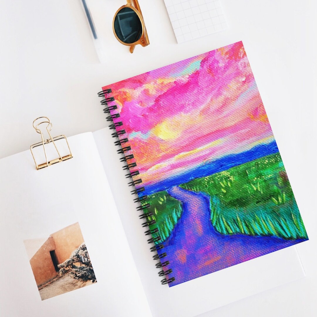 Colorful Lowcountry Marsh Art, Spiral Notebook, Ruled Line Paper ...
