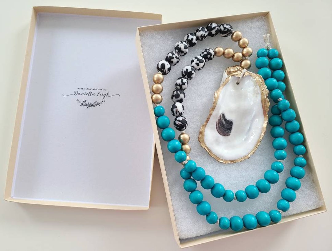 Oyster Shell Necklace Coastal Necklace Statement Necklace - Etsy