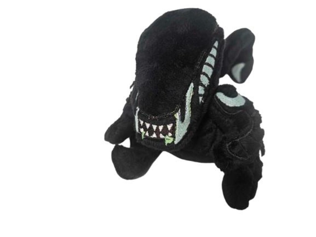 Xenomorph Alien Plush Black and Glow in the Dark Light Blue With EGG ...