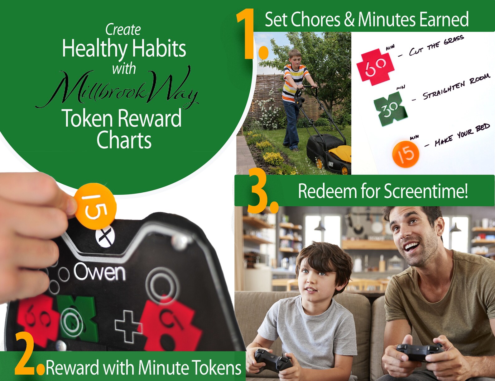 Gamer Reward Tokens for Screen Time Incentive Jar Set of 15 | Etsy