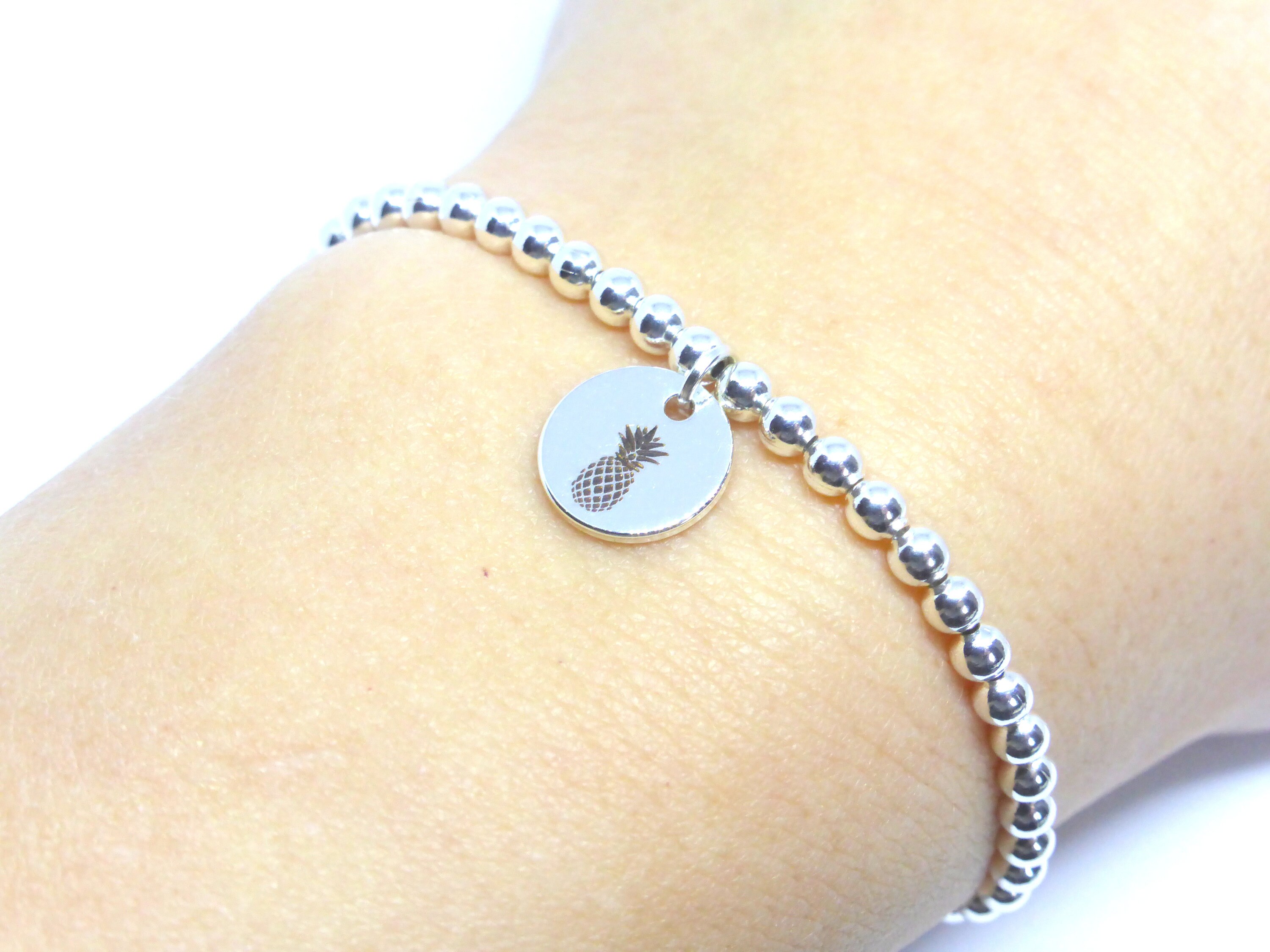 IVF Warrior Silver Bracelet pineapple fertility symbol to | Etsy