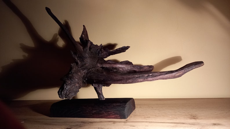 Unique Wooden Sculpture From Tree Root Stand Table Art | Etsy