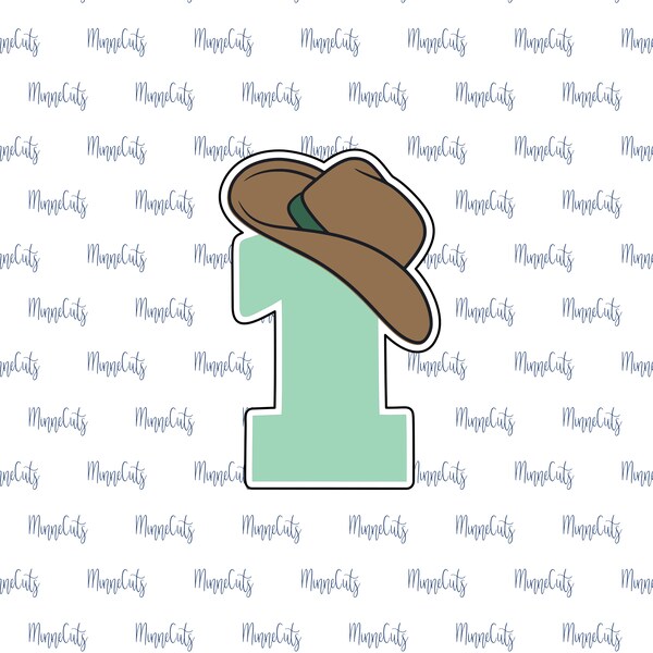 Number 1 With a Cowboy Hat - Etsy