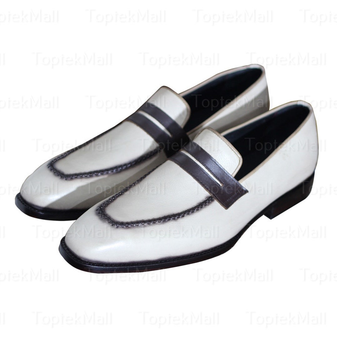 Handmade Men's Leather Modern Dress Formal Style Loafers and Slip Ons ...