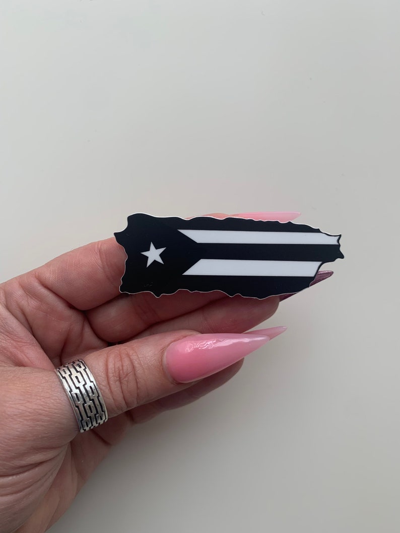 Puerto Rico Flag Map Vinyl Waterproof Sticker - Etsy