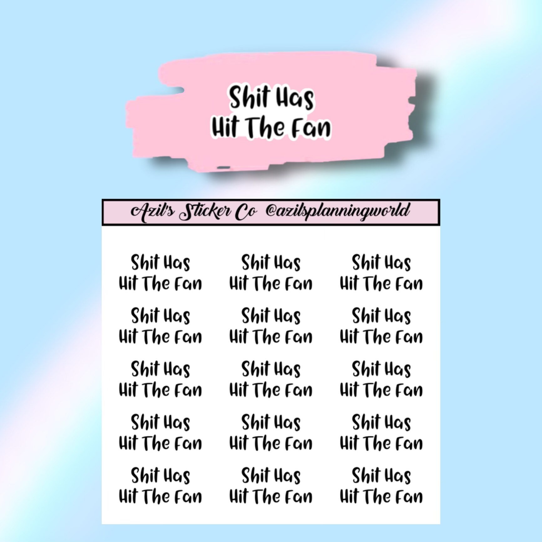 Shit Has Hit the Fan - Etsy