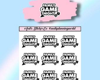 Family Game Night Sign | Etsy