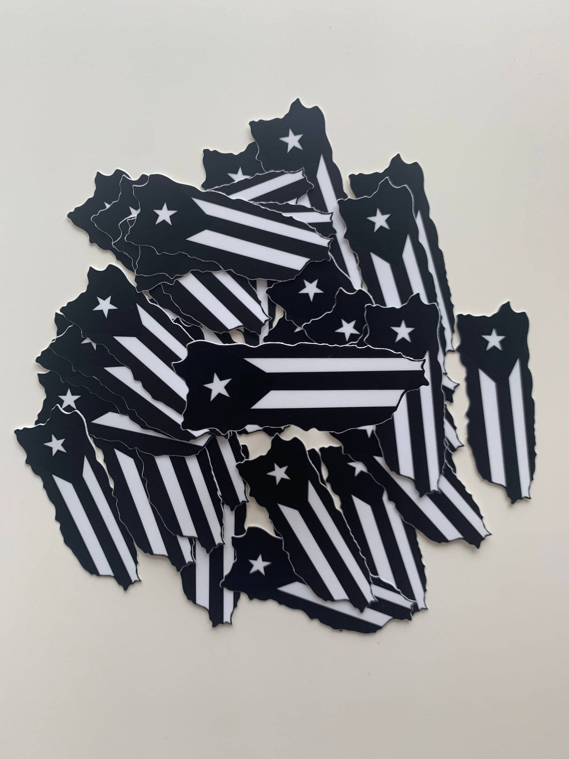 Puerto Rico Flag Map Vinyl Waterproof Sticker - Etsy