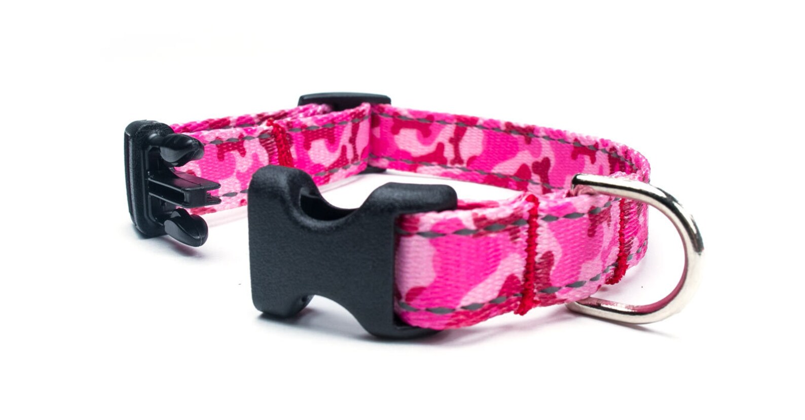 Fetchum Reflective Pink Bone Camo Dog Collar - Etsy