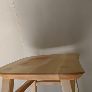 Curved Leg Wood Stool - Etsy