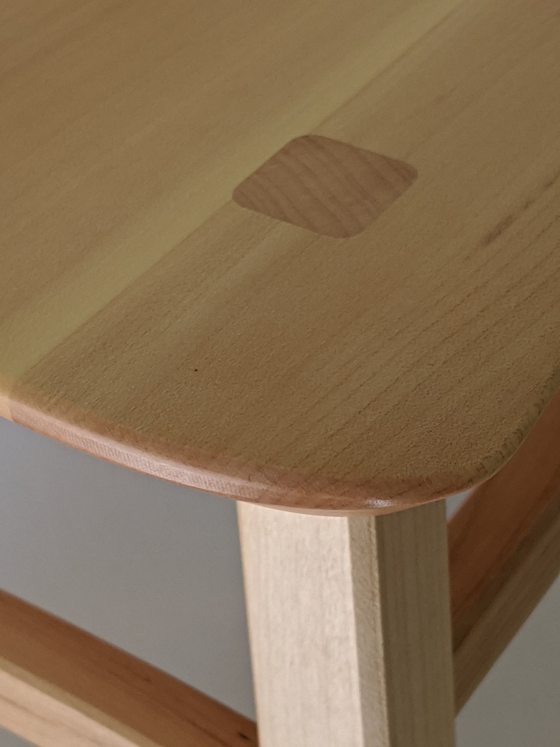 Curved Leg Wood Stool | Etsy