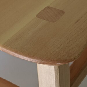 Curved Leg Wood Stool - Etsy