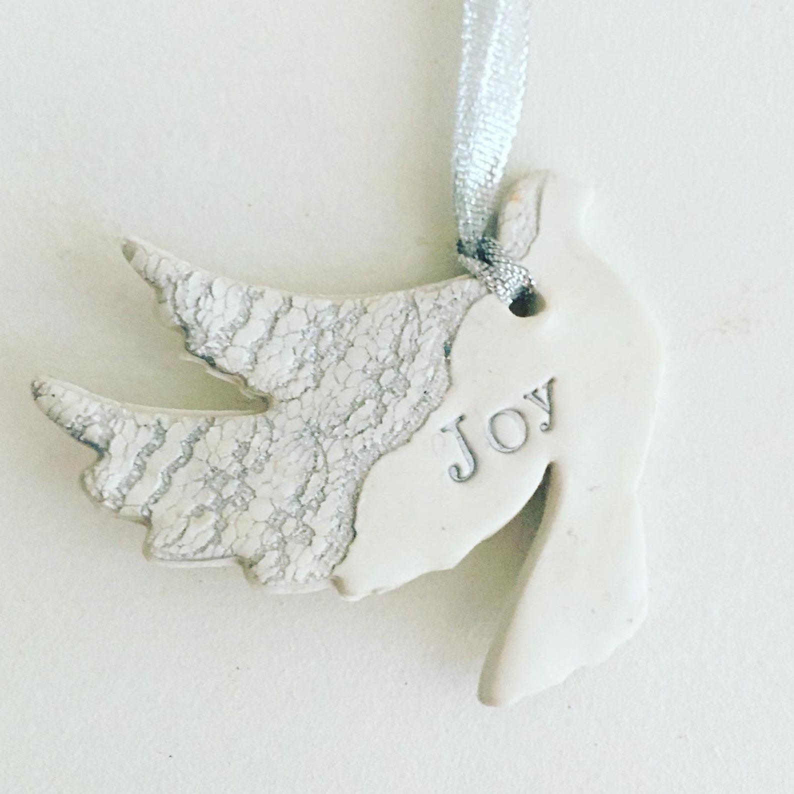 Personalised Dove Christmas Tree Decorations Hanging Lace - Etsy
