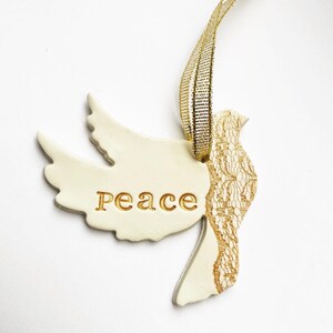 Set of Four Dove Christmas Tree Decorations, Dove Christmas Ornaments ...