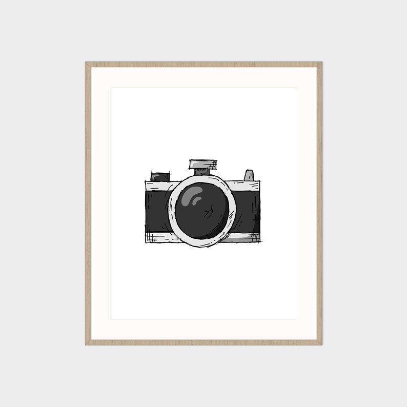 Camera Wall Art, Printable Wall Art Digital Download, Printable Art ...