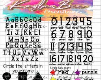 Tracing Numbers Svg | Etsy