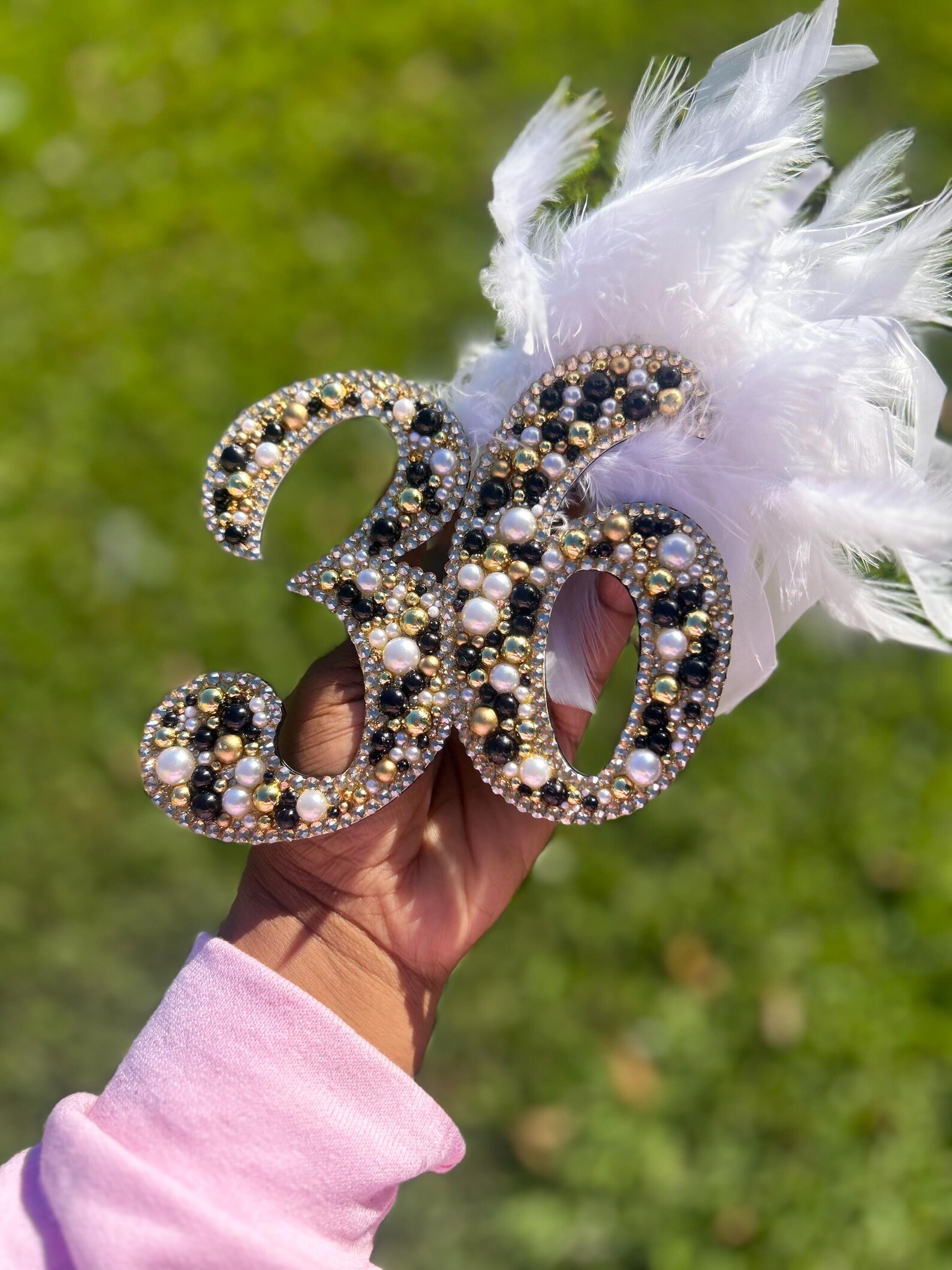 Birthday Pearl Bling Pin, Birthday Badge, Party Badge - Etsy