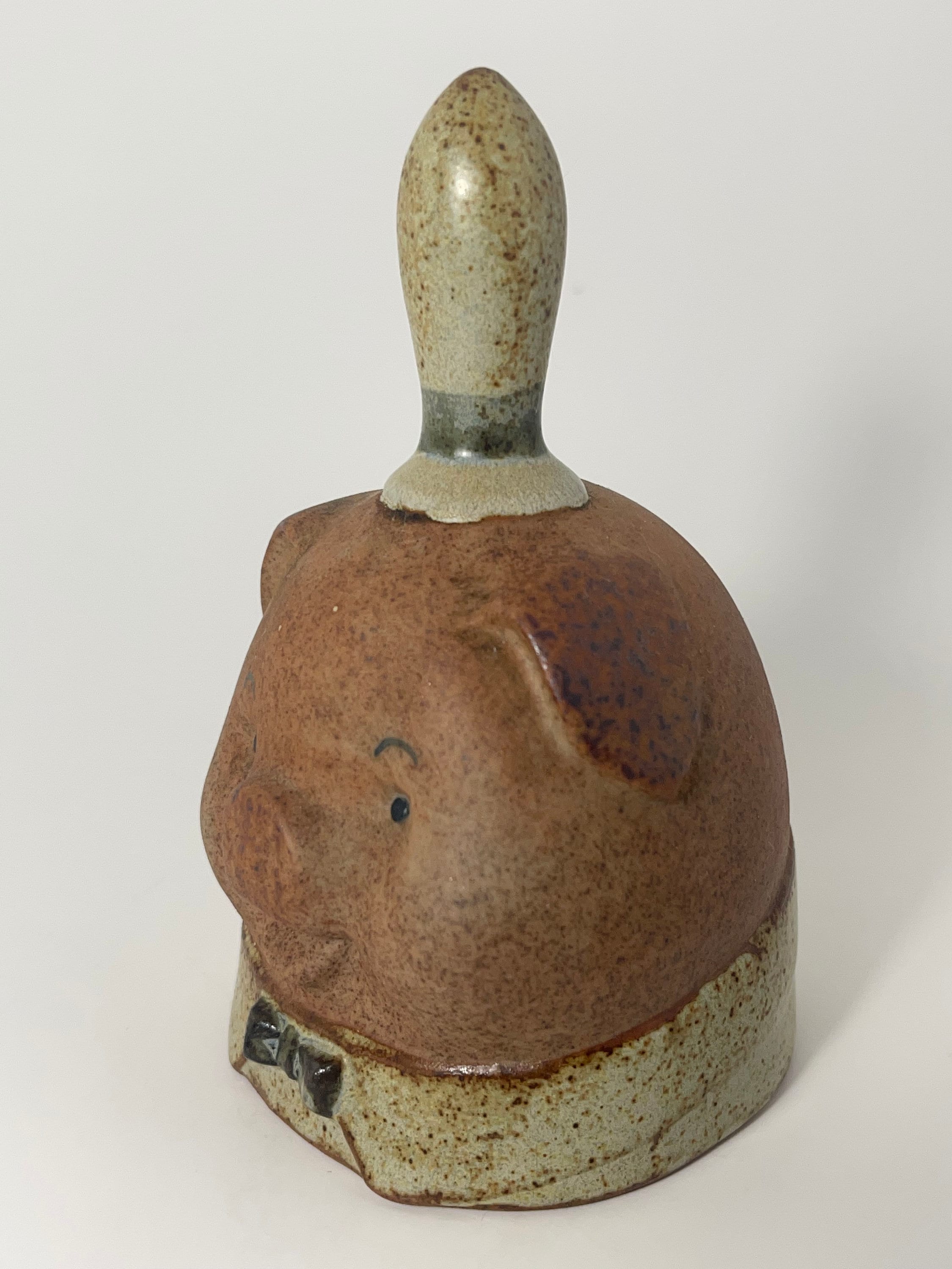 Chubby Cheek Pig Bell Stoneware Vintage - Etsy