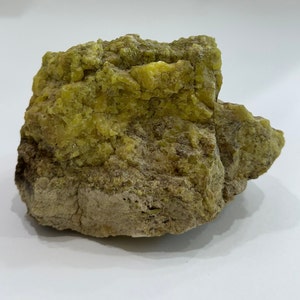 Large 4 Lbs. 6.7 Oz. Yellow Sulfur Mineral Rock, Natural Organic ...